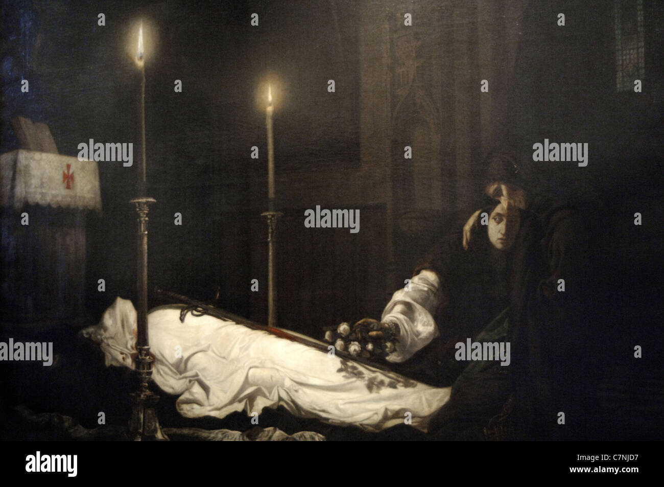 Viktor Madarasz (1840-1917). The Mourning of Laszlo Hunyadi. 1859 ...