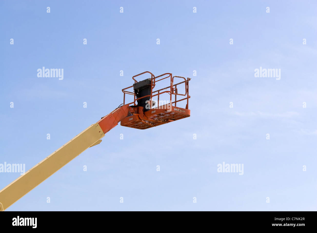 A modern cherry picker or lift for use in commercial construction or ...