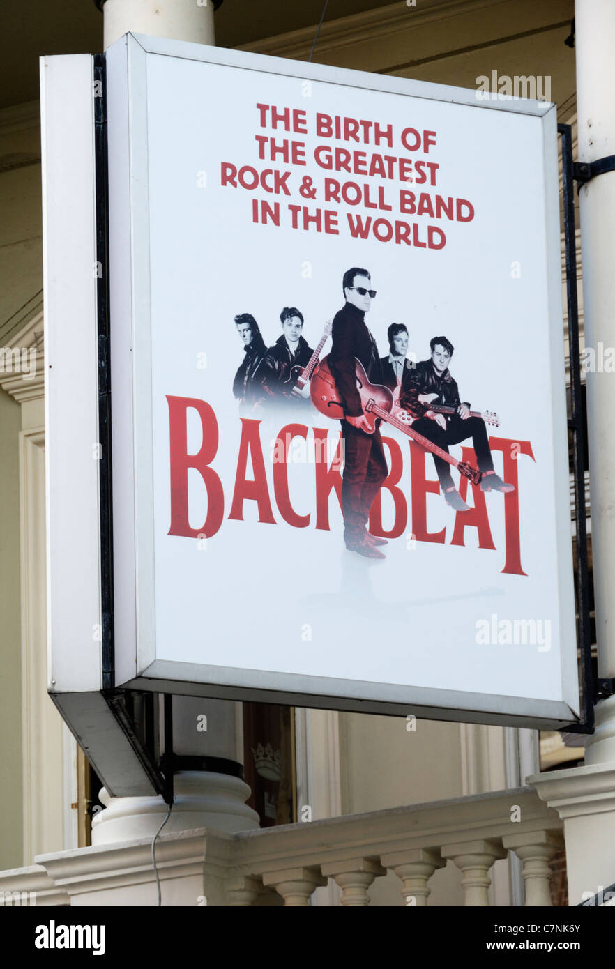 Large billboard promoting the musical 'Backbeat', London, England Stock ...
