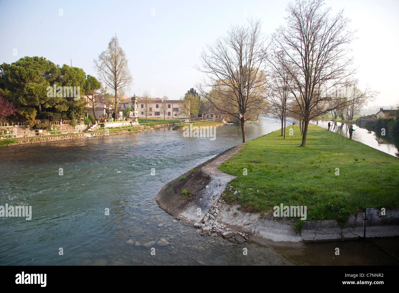 Mincio river at the battle site of Goito, Lombardy, Italy (First ...