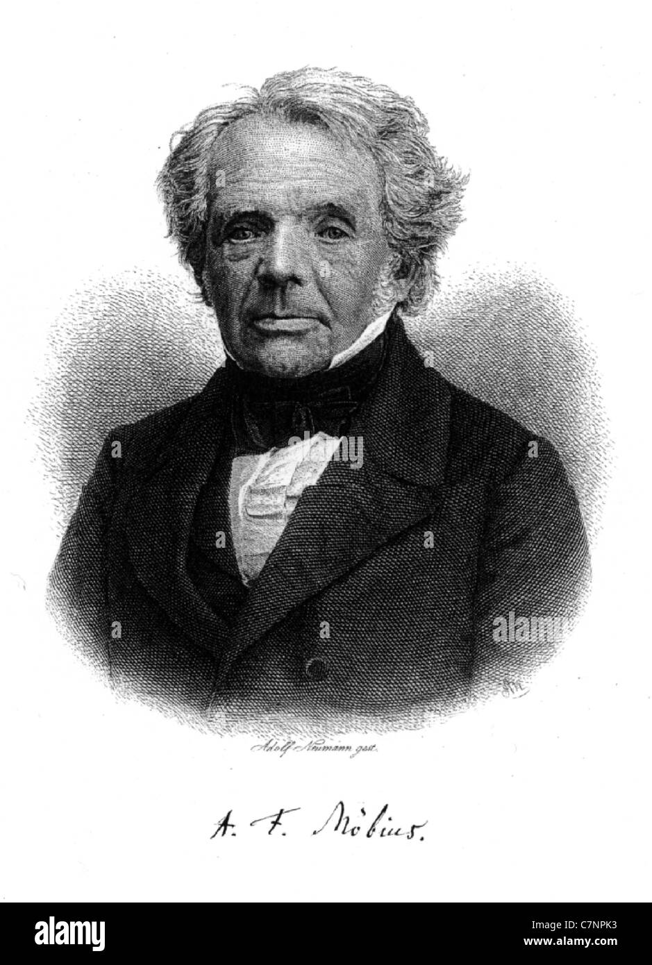 AUGUST MOBIUS (1790-1868) German mathematician and astronomer Stock ...