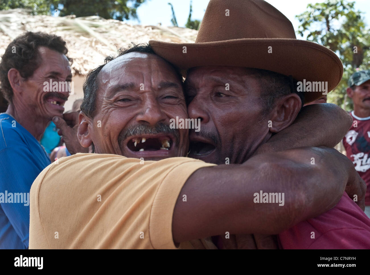 Toothless men smiling friends having fun Santa Teresa D´Ávila ...