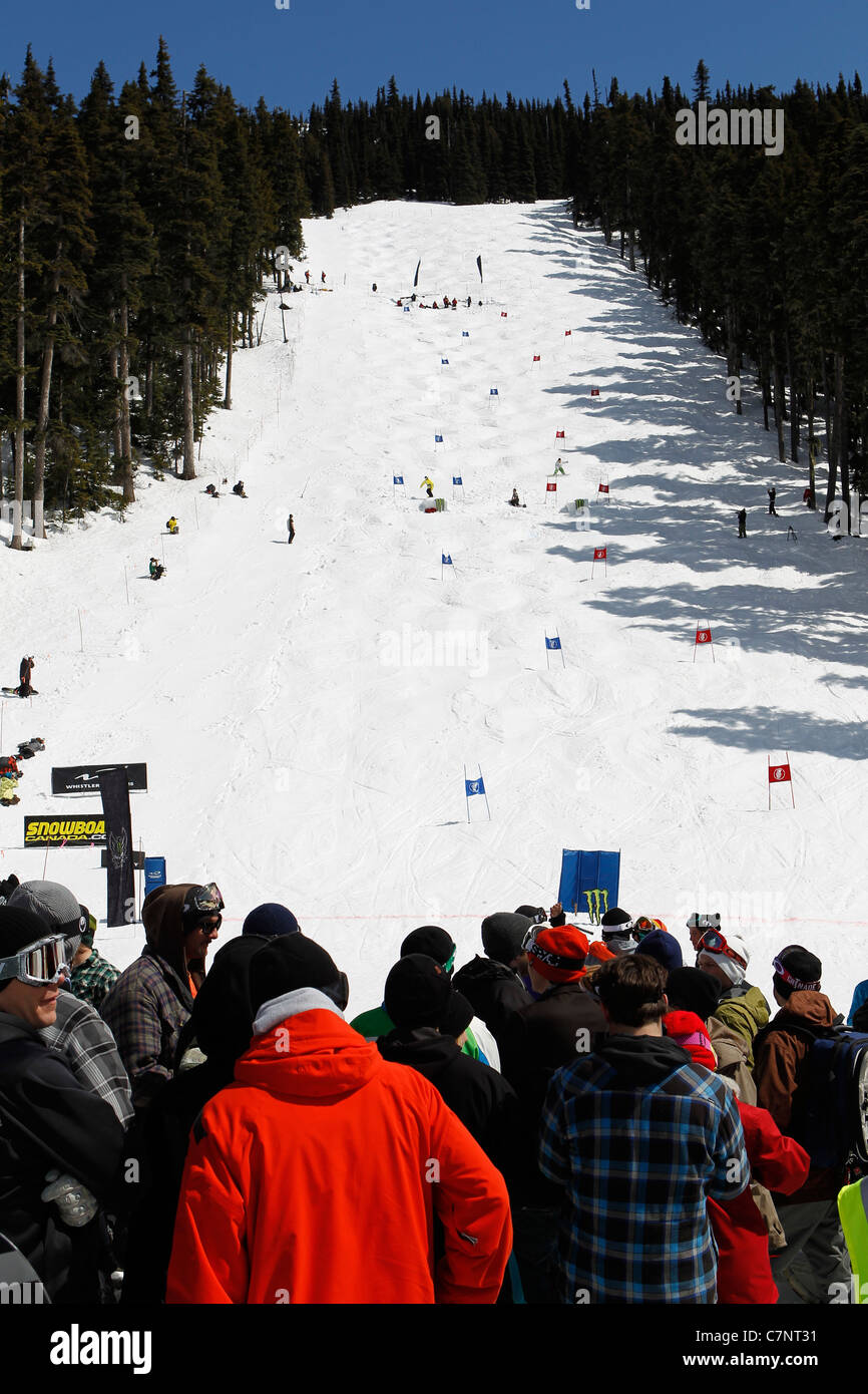 snowboard mogul race Stock Photo - Alamy