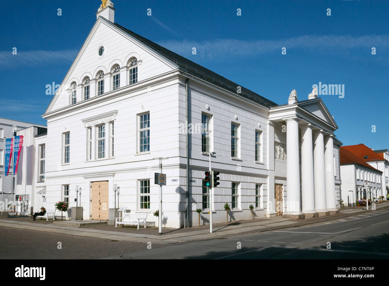 Theater, Putbus, Ruegen, Mecklenburg Vorpommern, Germany Stock Photo ...