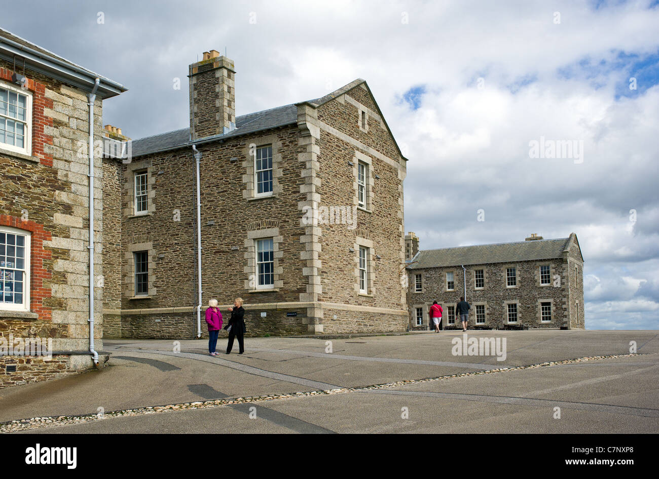 The Royal Garrison Artillery Barracks at Pendennis Castle in Cornwall ...