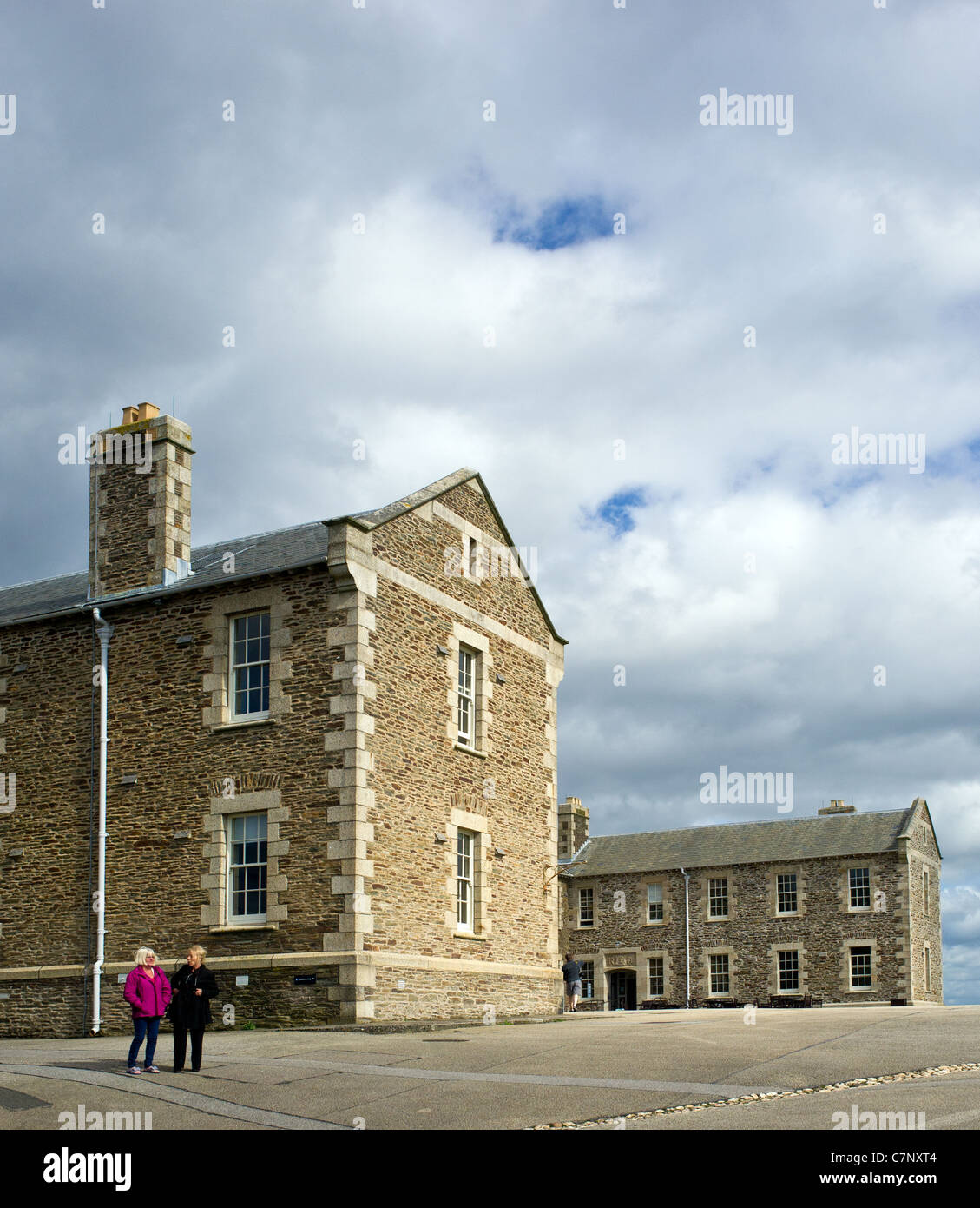 The Royal Garrison Artillery Barracks at Pendennis Castle in Cornwall ...