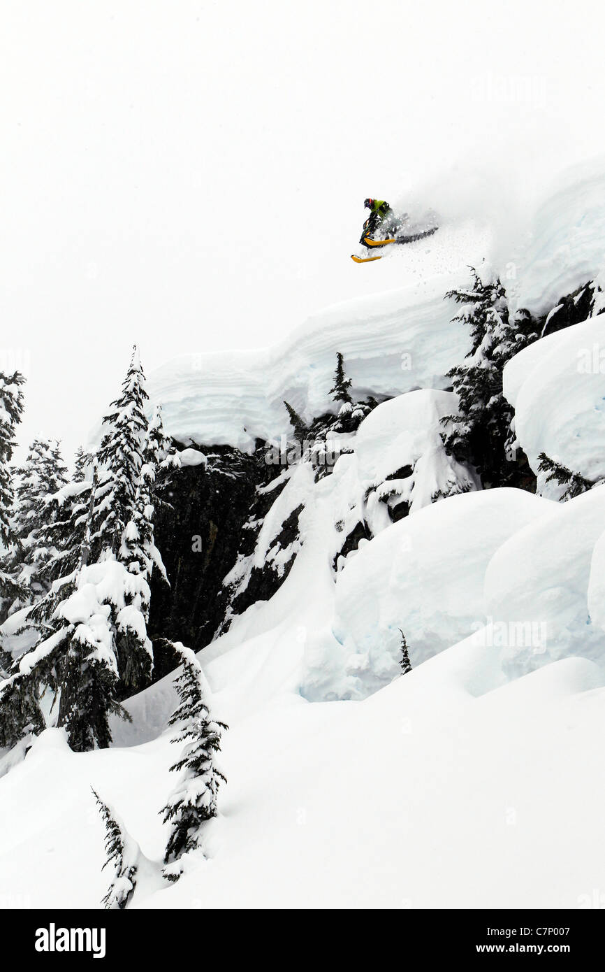 extreme snowmobile riding Stock Photo - Alamy