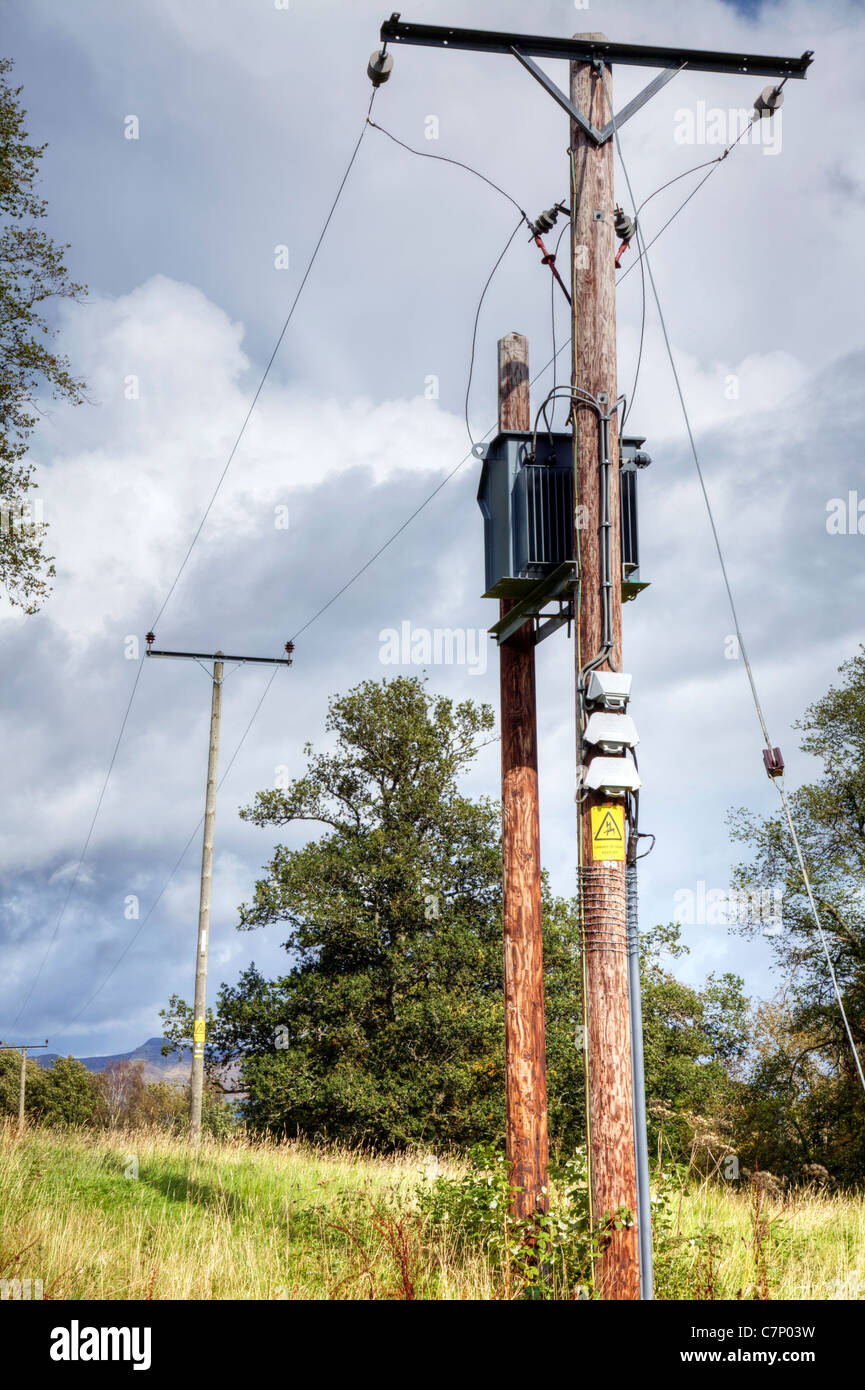 Danger of death, health and safety sign on telegraph post electric ...