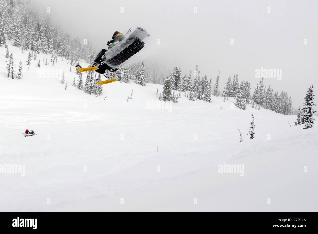 extreme snowmobile riding Stock Photo - Alamy