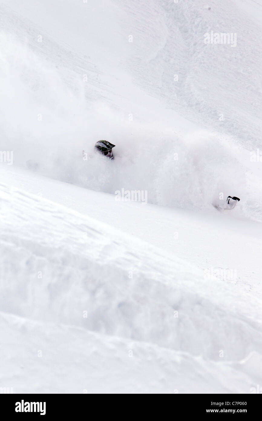 extreme snowmobile riding Stock Photo - Alamy