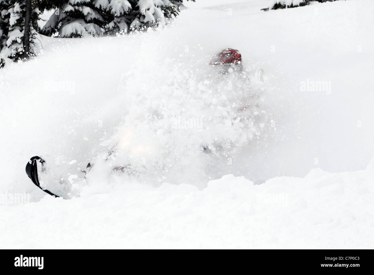 extreme snowmobile riding Stock Photo - Alamy