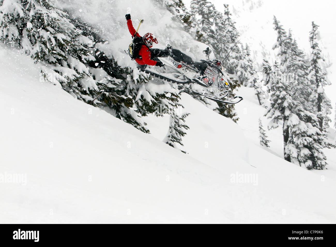 Snowmobile jump hi-res stock photography and images - Alamy