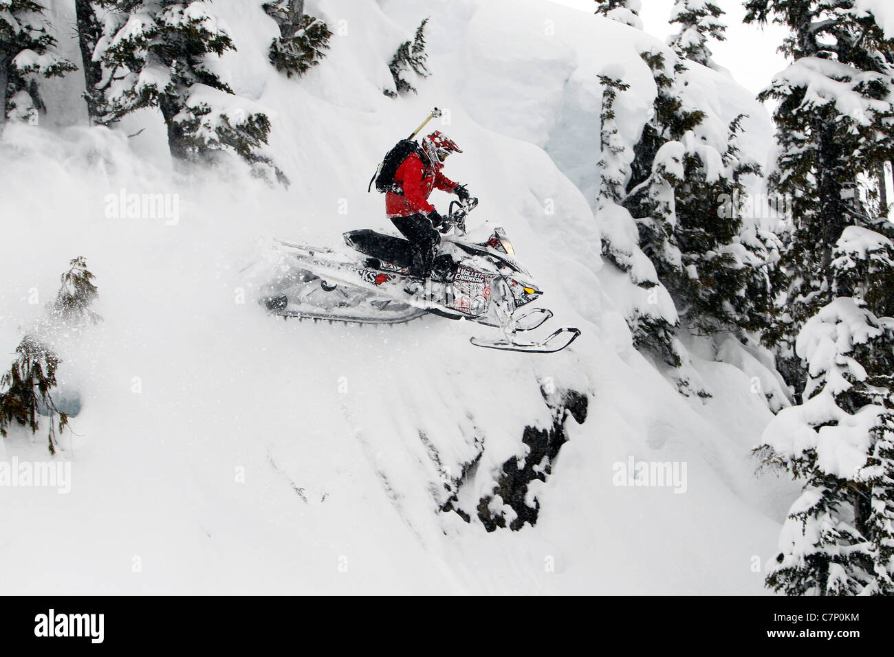 extreme snowmobile riding Stock Photo - Alamy
