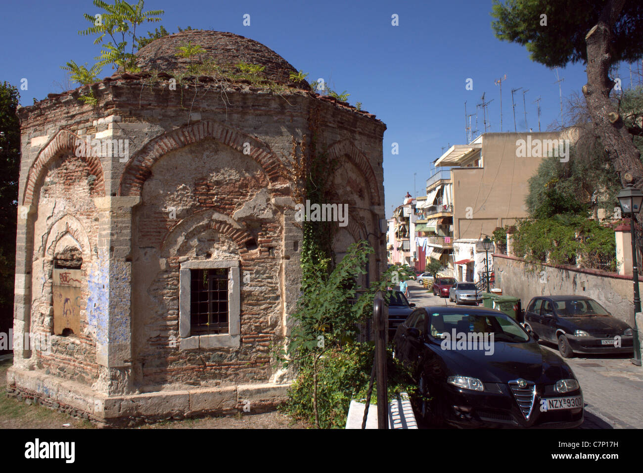 Ottoman era Musa Baba Mauseleum in the Old Town Thessaloniki Stock ...