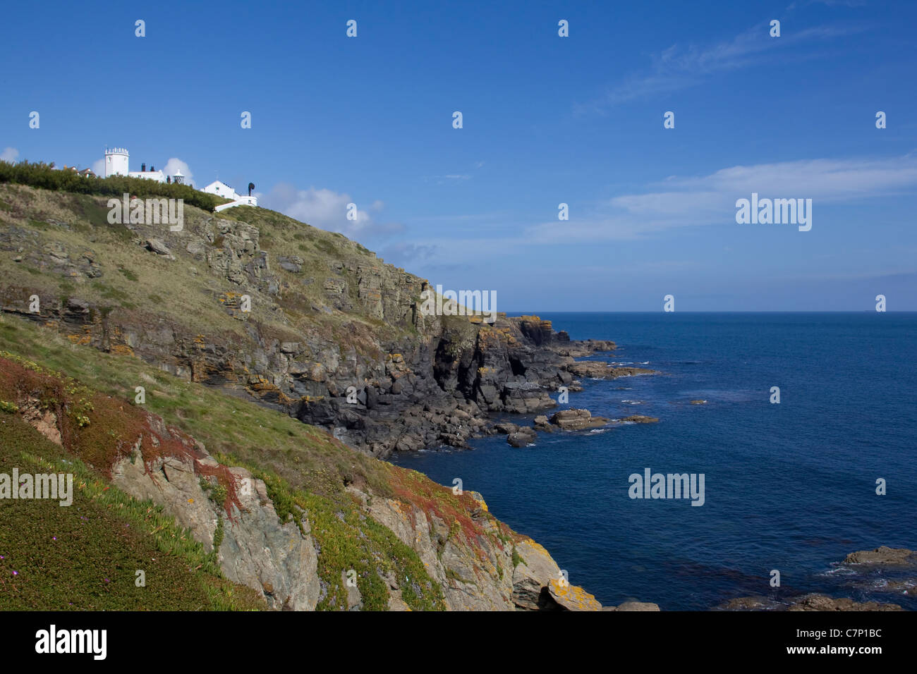 Lizard Point Cornwall at the southern tip of the Lizard Peninsula with ...