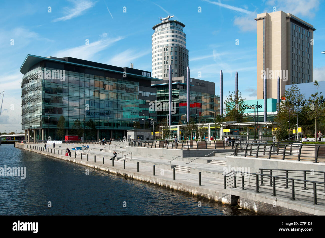 The MediaCityUK complex at Salford Quays, Manchester, England, UK ...