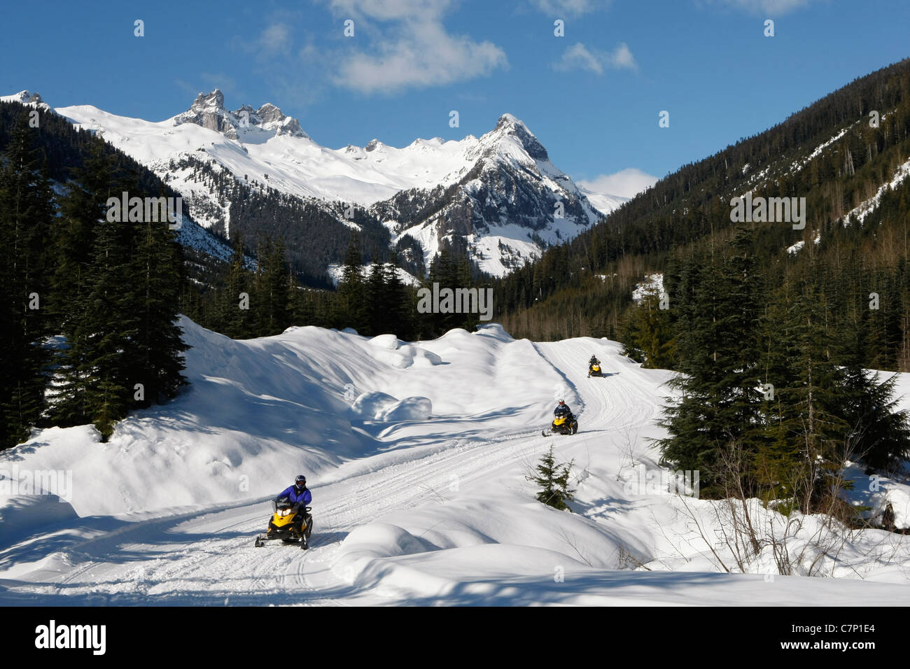 snowmobile tour in Whistler British Columbia Stock Photo - Alamy