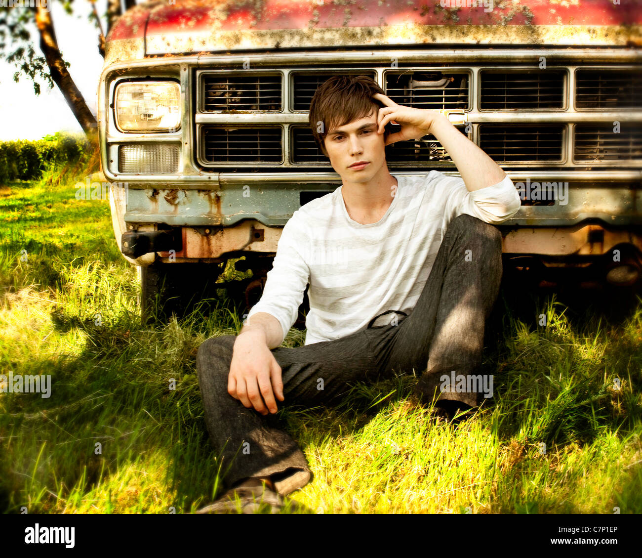 Boy with truck hi-res stock photography and images - Alamy
