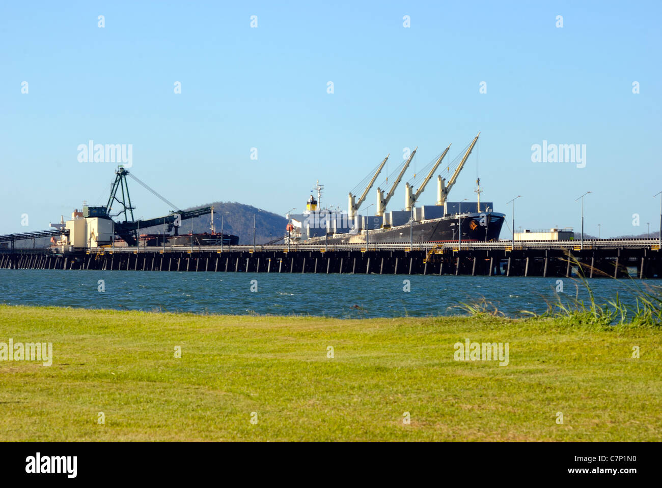 Cargo at the port of Gladstone - Queensland, Australia Stock Photo - Alamy