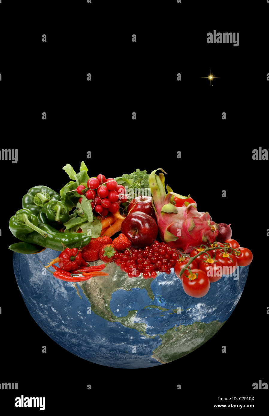 Fruit globe planet earth world hi-res stock photography and images - Alamy