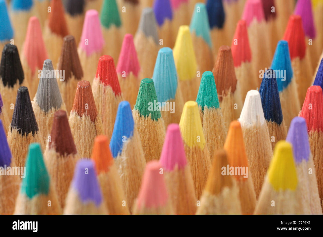 Colored Pencils Macro Stock Photo - Alamy