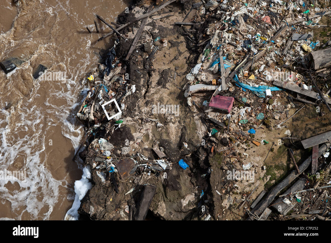 River pollution, Manuas city, Amazonas State, Amazon, Brazil Stock ...