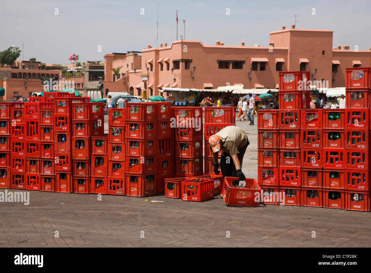 Stack of red crates hi-res stock photography and images - Alamy