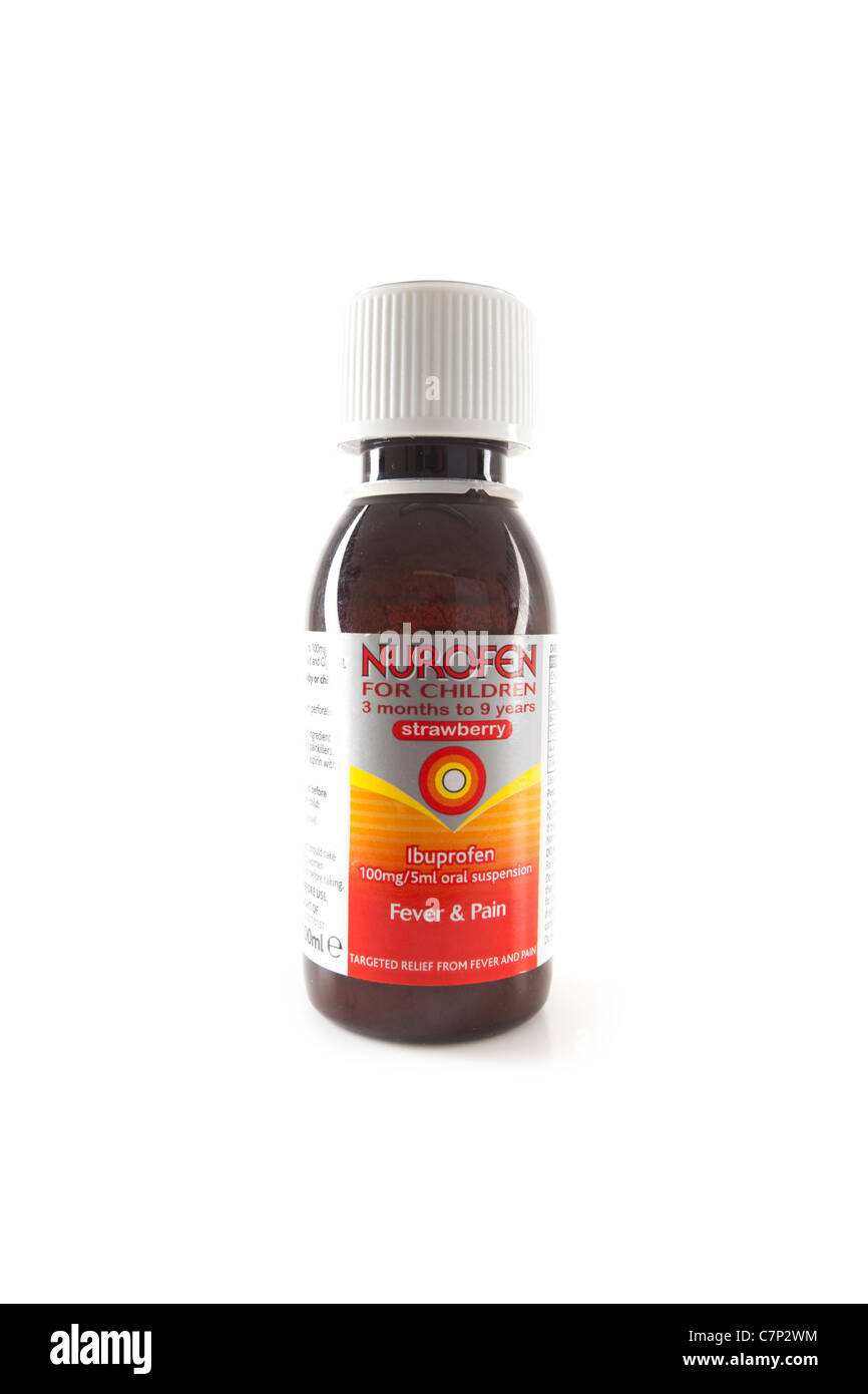 Nurofen for children bottle isolated on white background Stock Photo ...