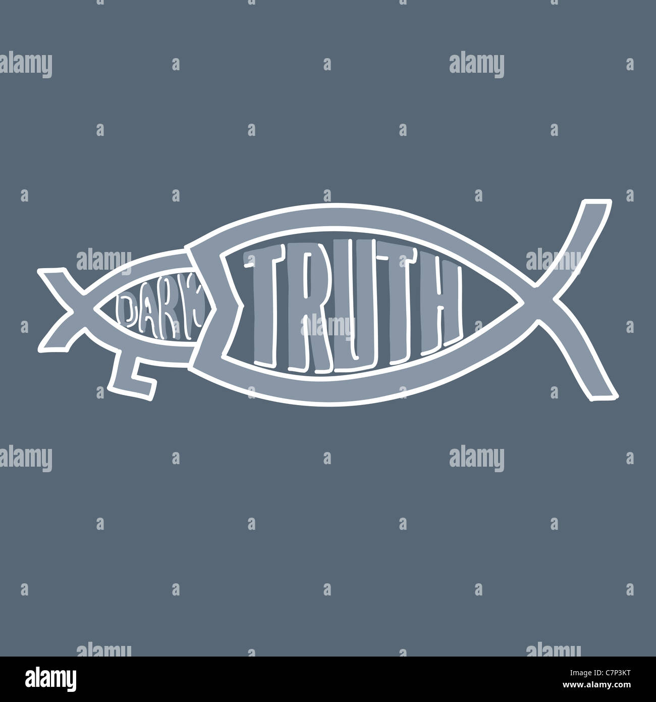 Christian fish symbol darwin hi-res stock photography and images - Alamy