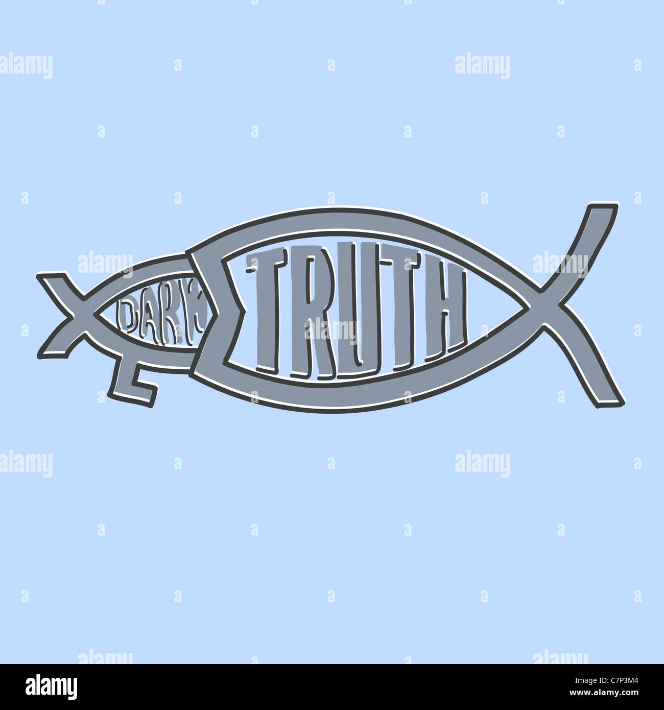 Christian fish symbol darwin hi-res stock photography and images - Alamy