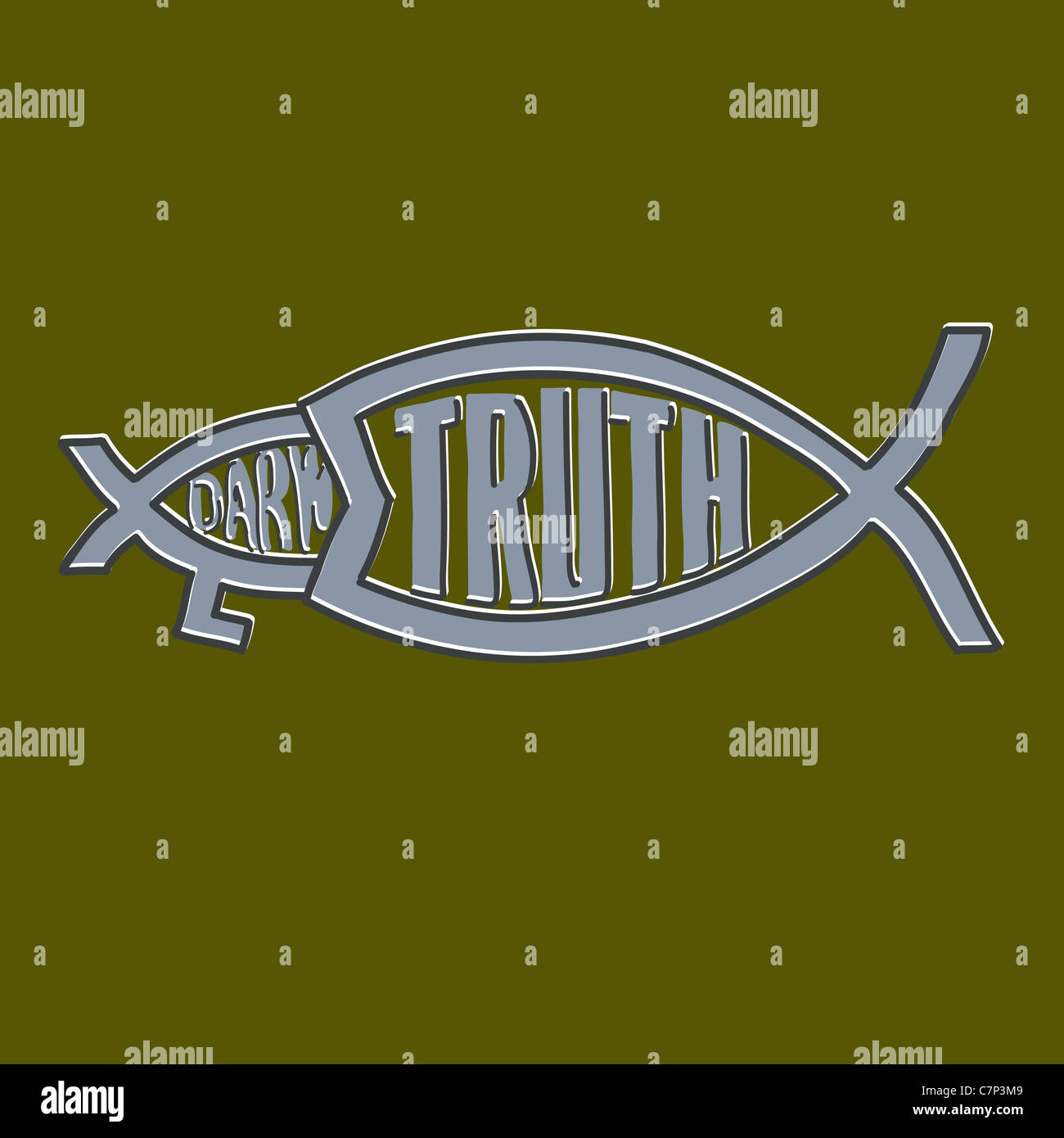 Christian fish symbol darwin hi-res stock photography and images - Alamy