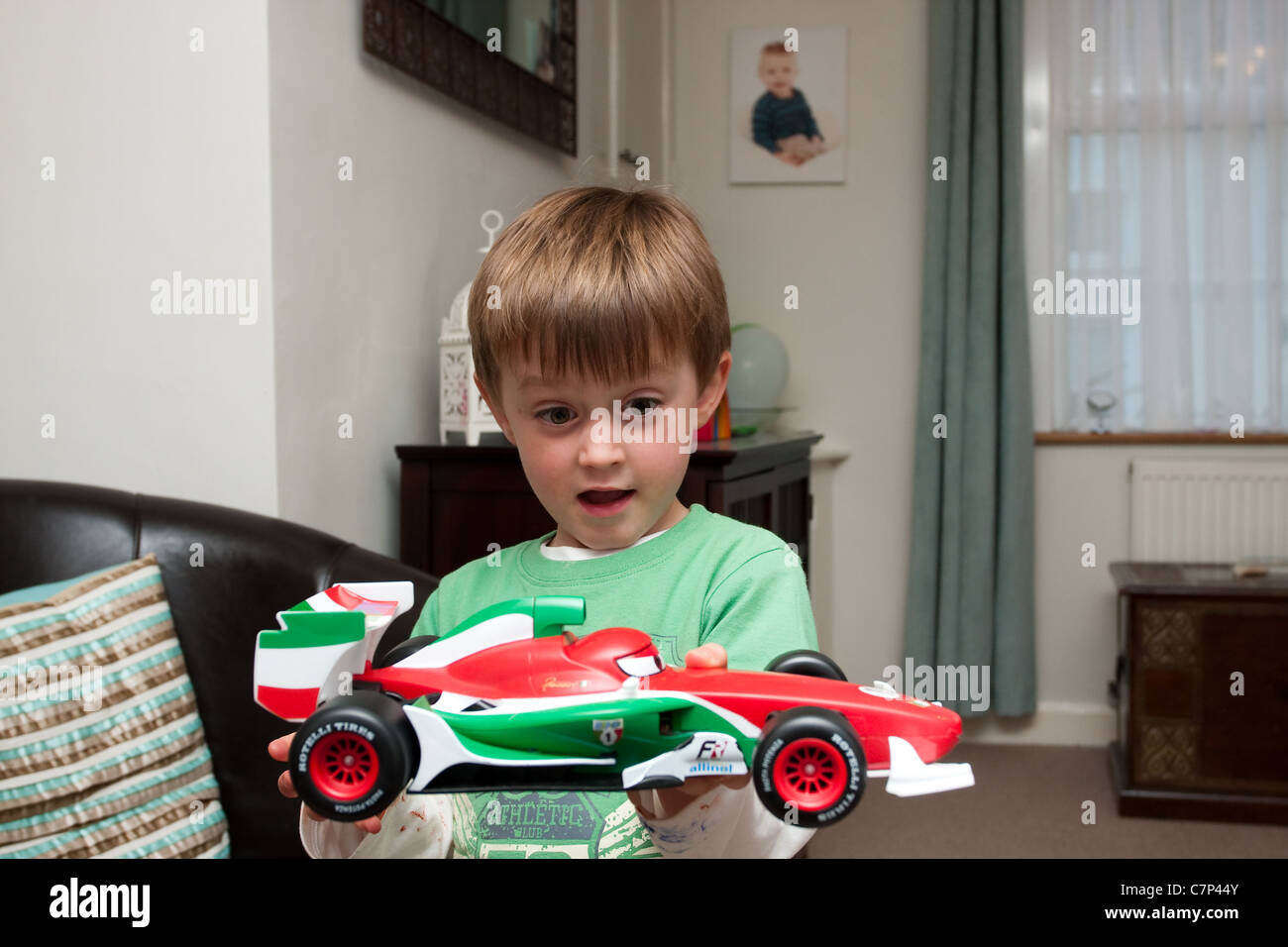 Child playing with remote control car hi-res stock photography and ...