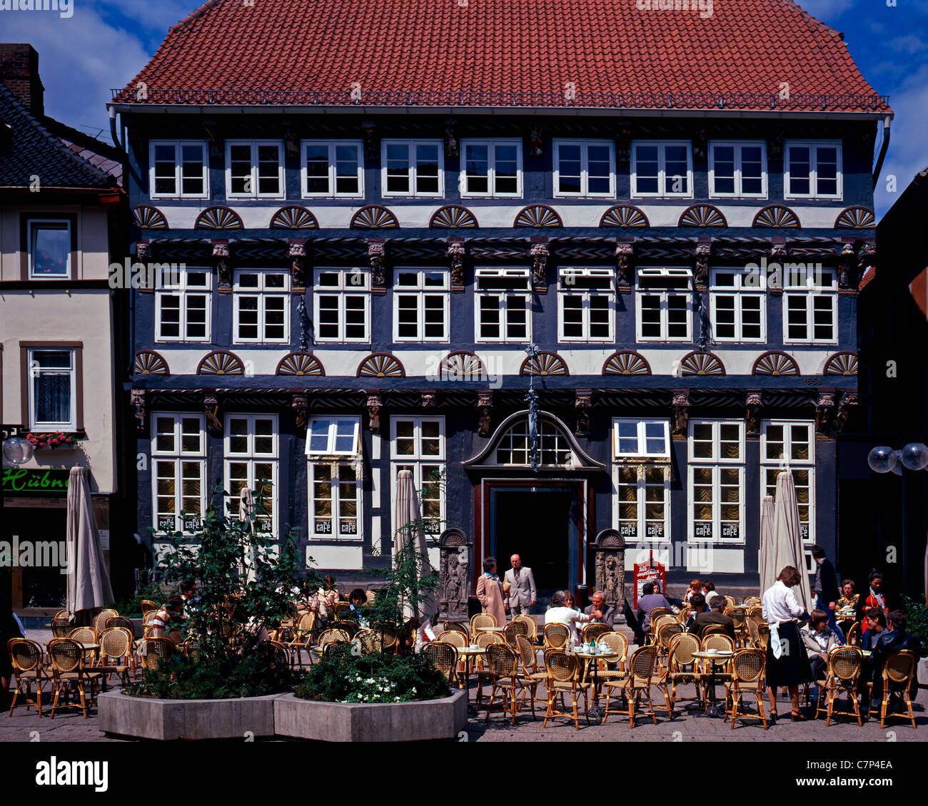 Square, plaza, Cafeteria, Building, Old House Stock Photo - Alamy