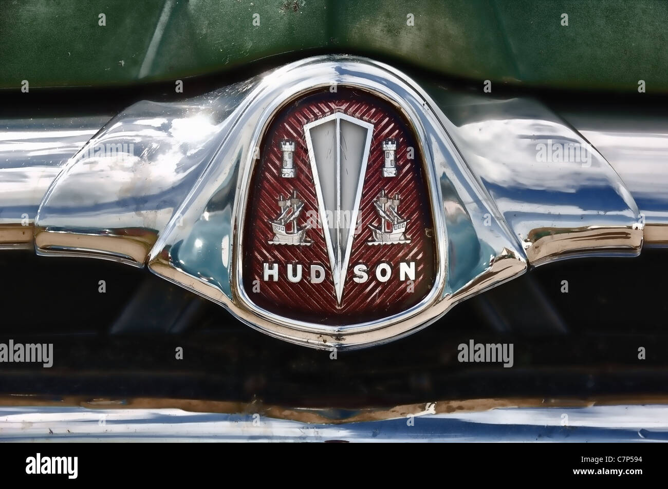 The grill and logo of an antique Hudson automobile Stock Photo - Alamy