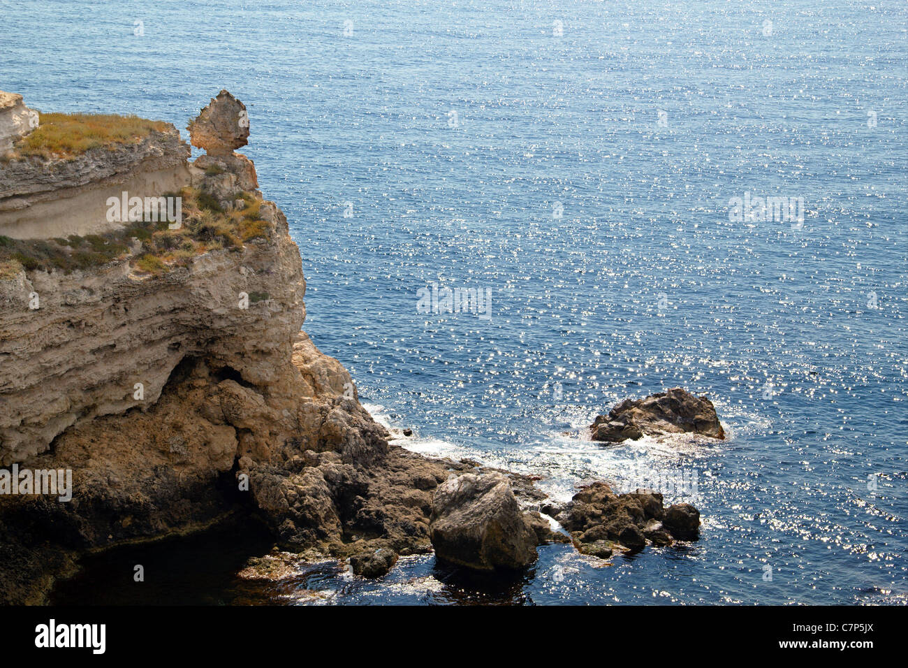 Rocky cliffs, the Black Sea coast Stock Photo - Alamy