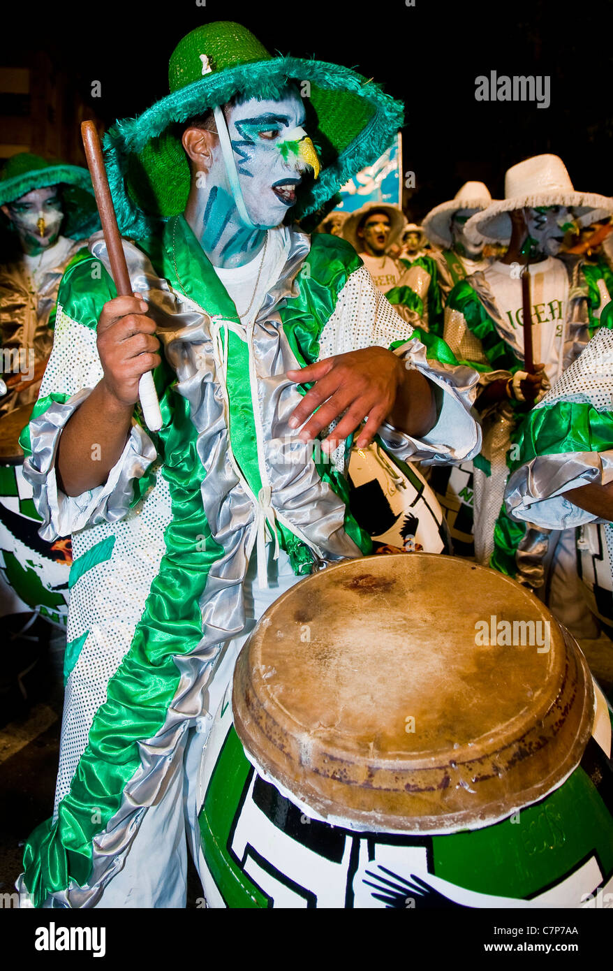 Candombe drummers in the Montevideo annual Carnaval Stock Photo - Alamy