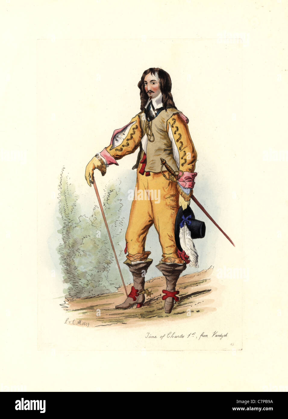 Sir Thomas Wharton, reign of Charles I, after Van Dyck Stock Photo - Alamy