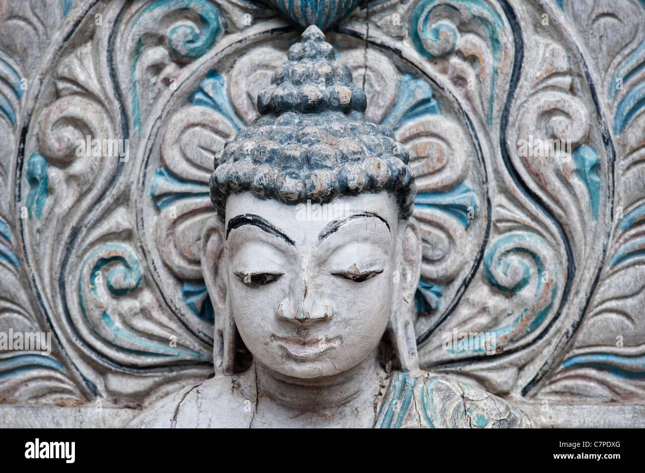 Wooden Buddha statue Stock Photo - Alamy