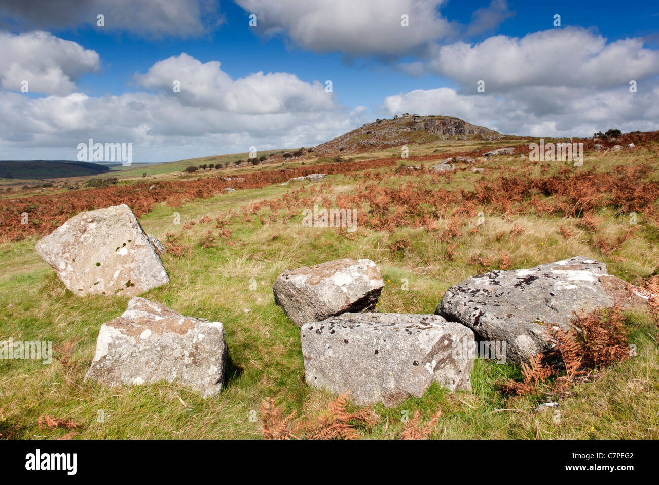 Cheesewring and the Hurlers; Bodmin Moor; Cornwall; UK Stock Photo - Alamy