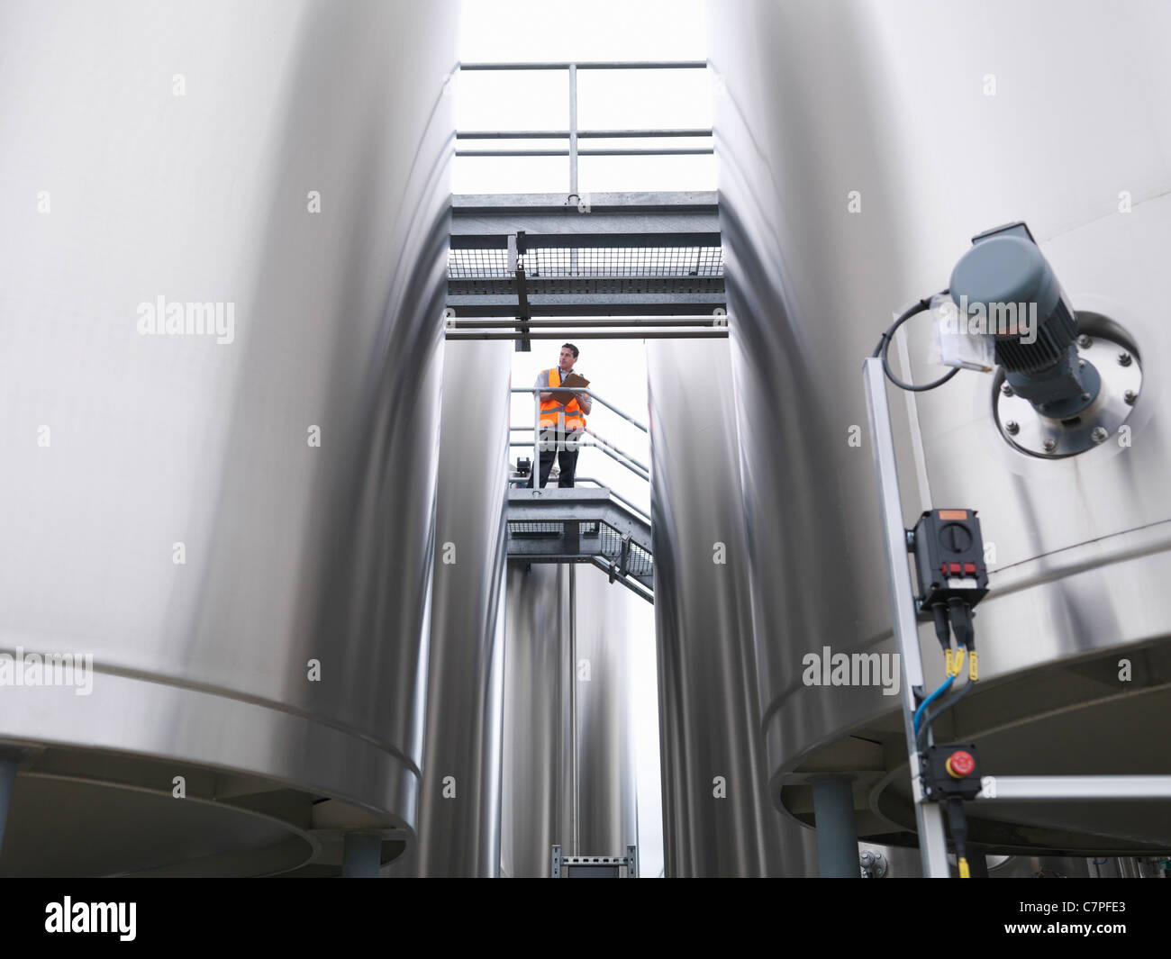 Worker checking tanks bottling hi-res stock photography and images - Alamy