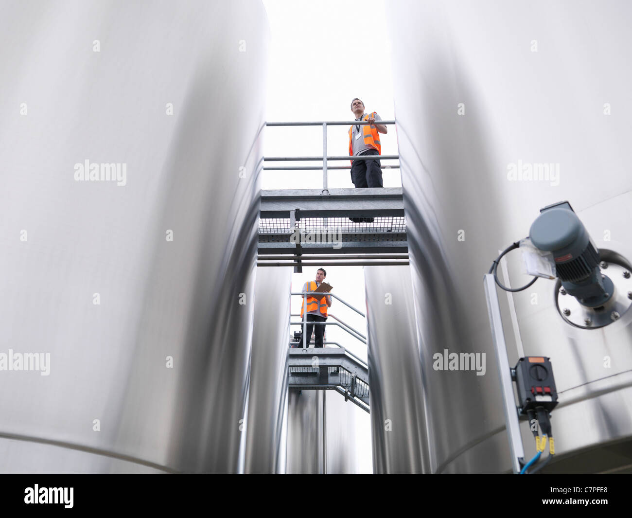 Worker checking tanks bottling hi-res stock photography and images - Alamy