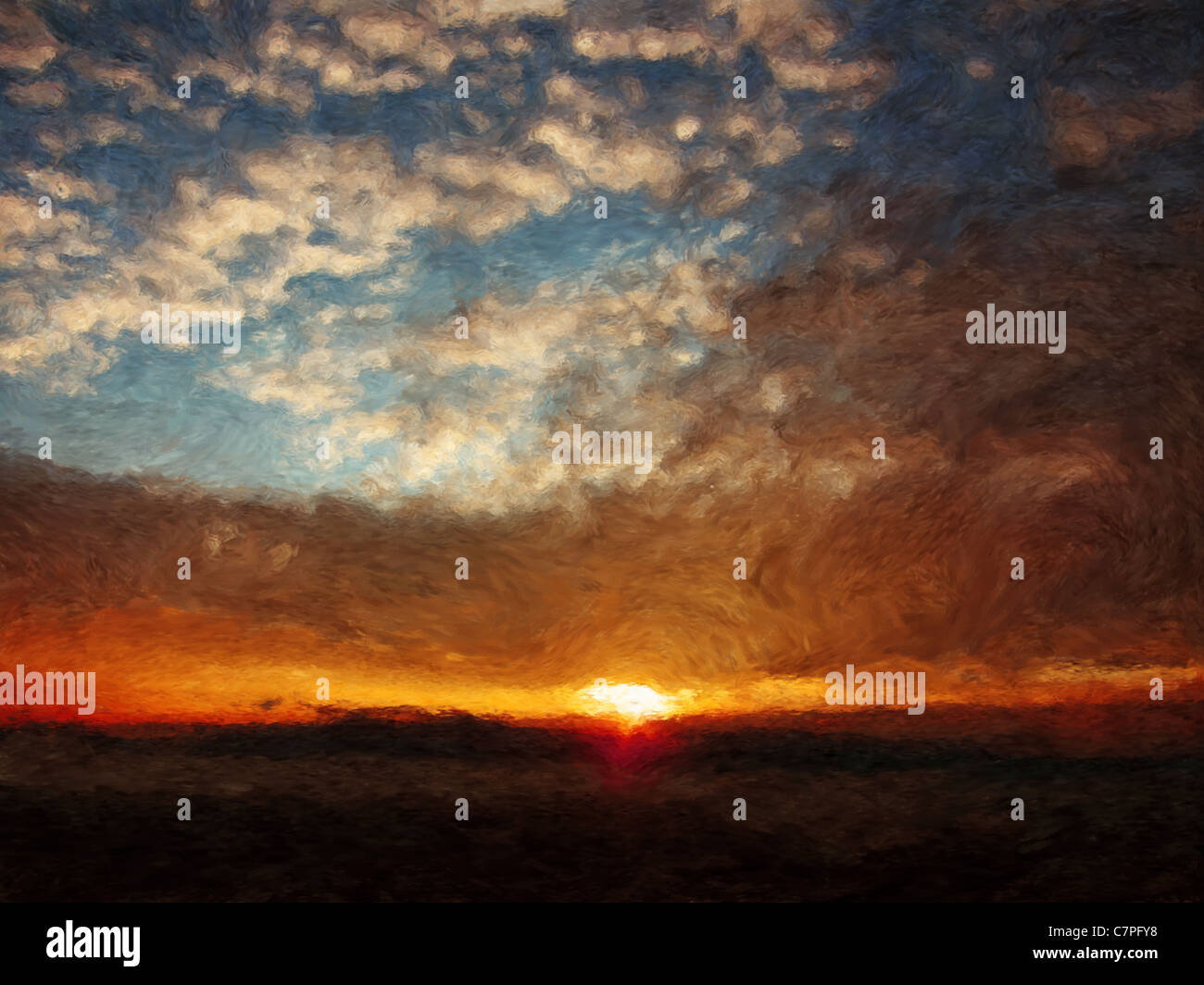 Sunrise painting hi-res stock photography and images - Alamy