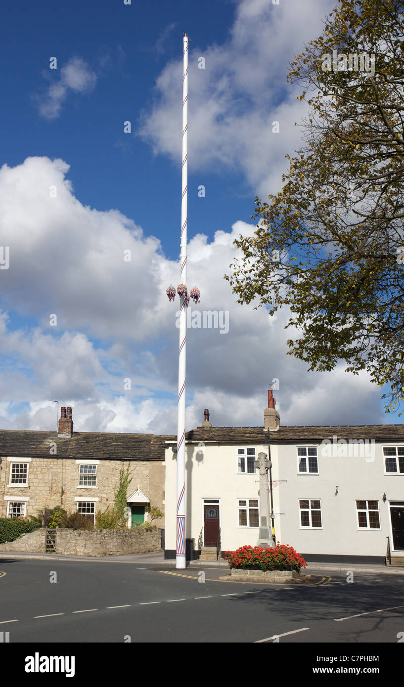 The Maypole in the village of Barwick in Elmet. near Leeds, West ...