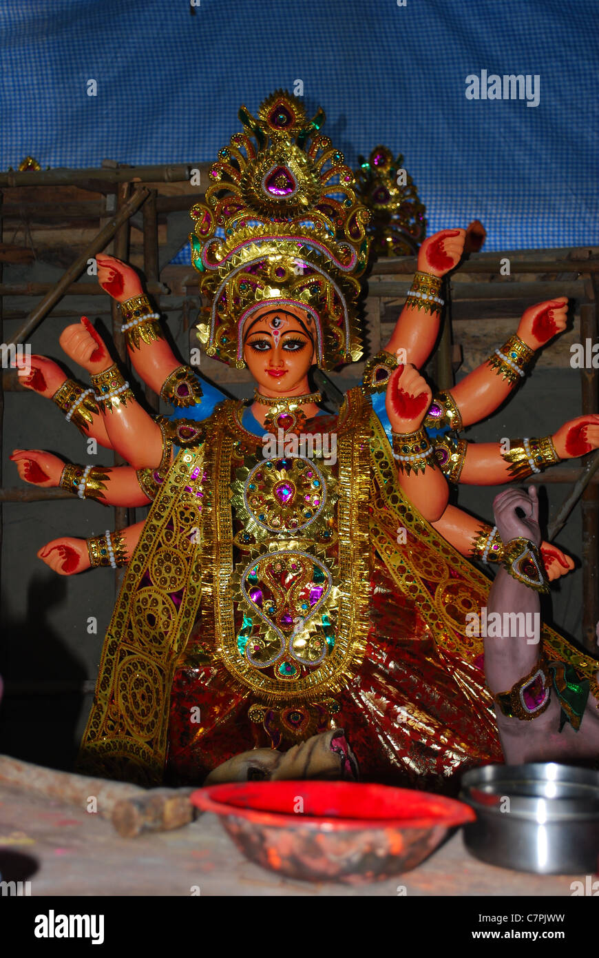 Clay durga face hi-res stock photography and images - Alamy