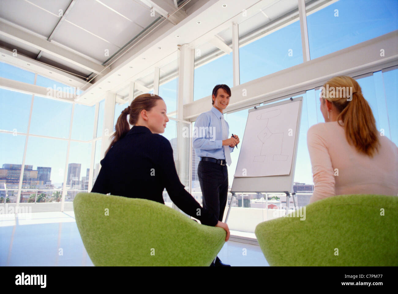 Businessman giving presentation Stock Photo - Alamy