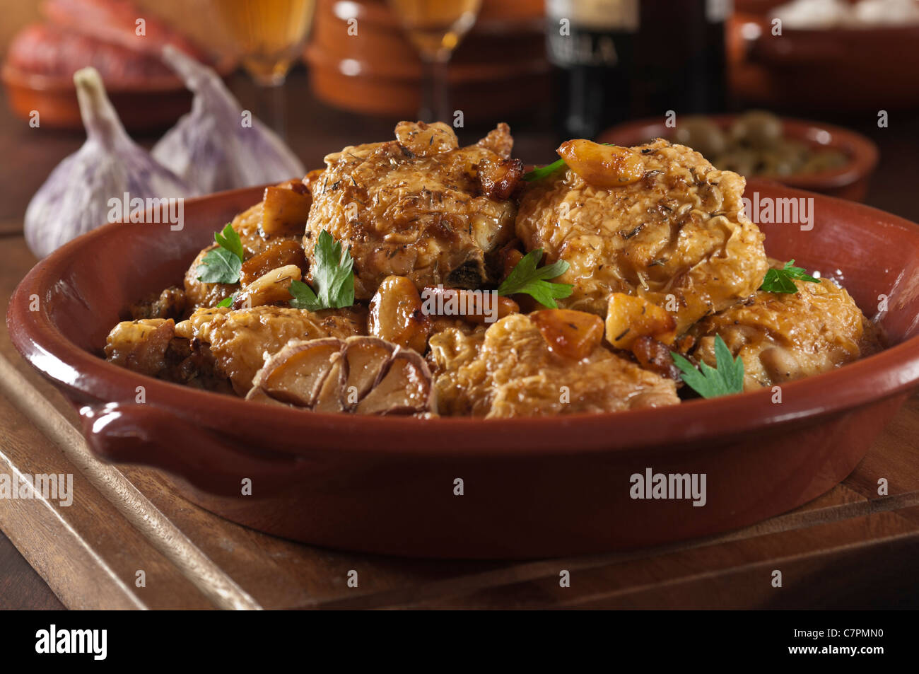 Pollo al ajillo hi-res stock photography and images - Alamy