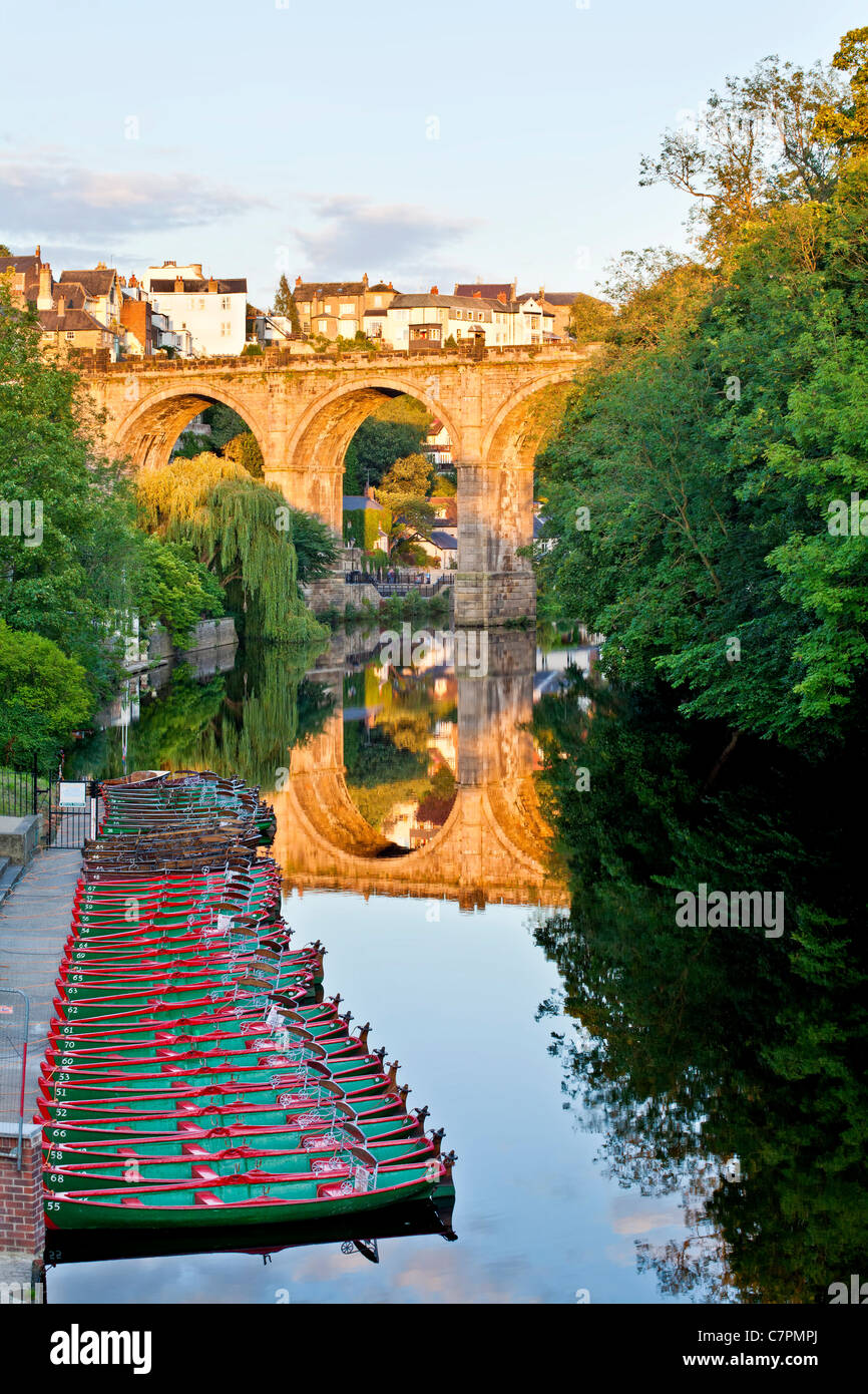 Railway Viaduct over the river Nidd in Knaresborough, North Yorkshire ...