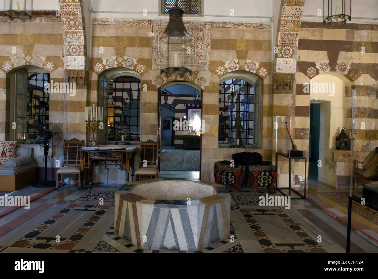 Interior of the Debbane Palace & Museum, Sidon, southern Lebanon Stock ...