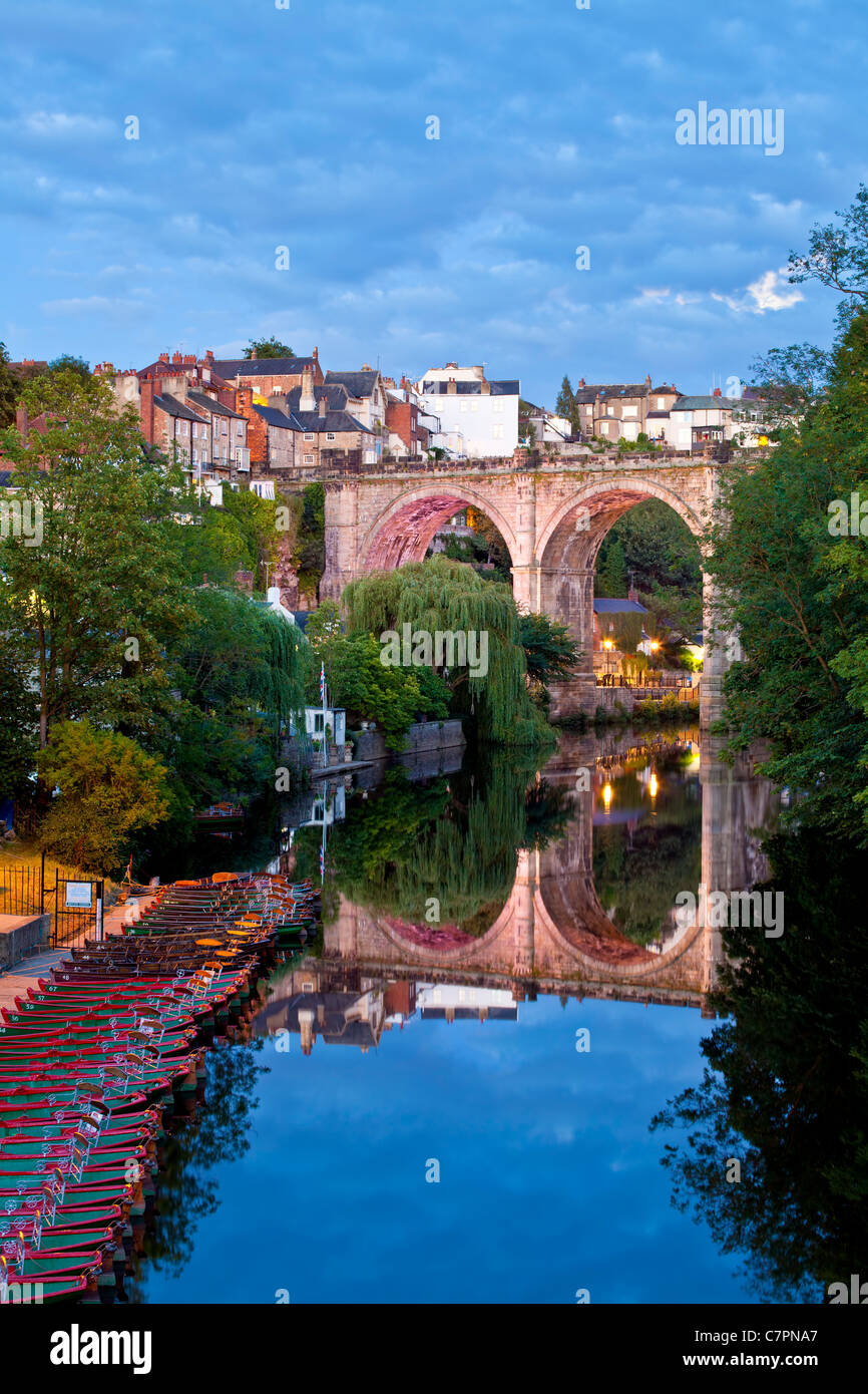 Railway Viaduct over the river Nidd in Knaresborough, North Yorkshire ...