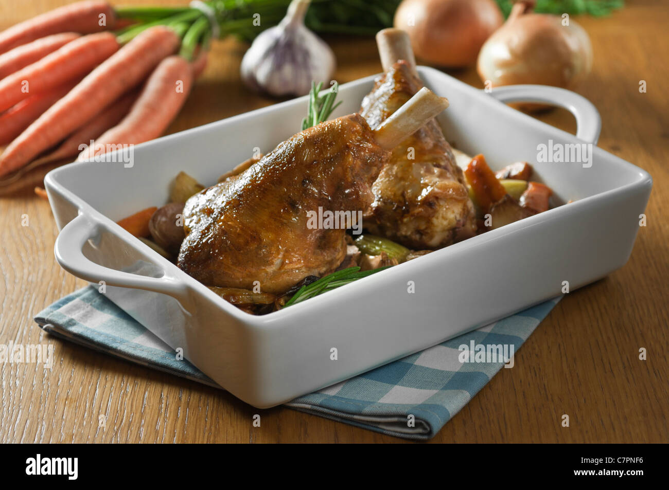 Braised lamb shanks Stock Photo - Alamy